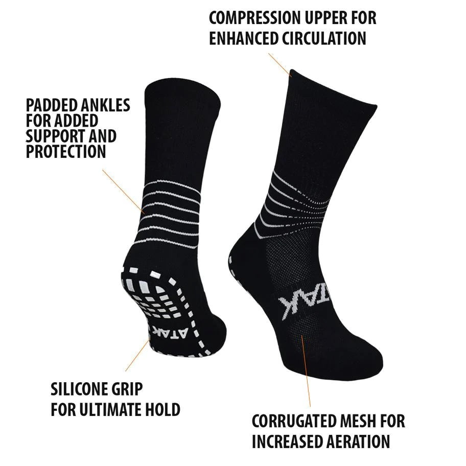 ATAK C-Grip Compression Socks Black – uzisports